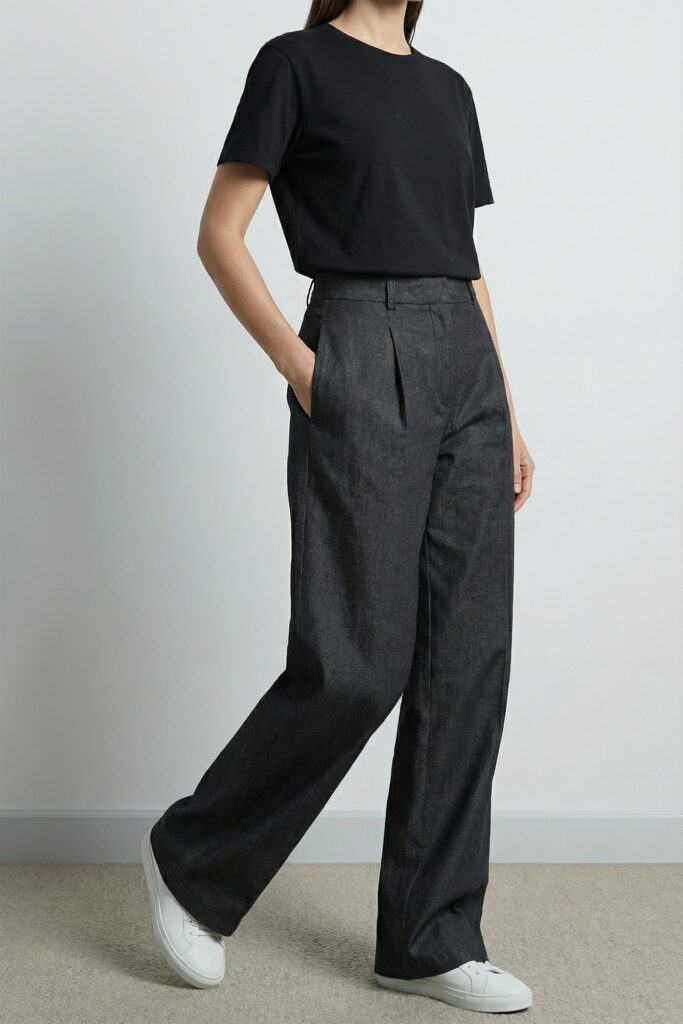 Pantaloni din denim pentru femei, gri închis, jeans | Divah